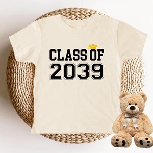 Class of 2039 Shirt, Personalized Graduation Kids Shirt, Growing up ...