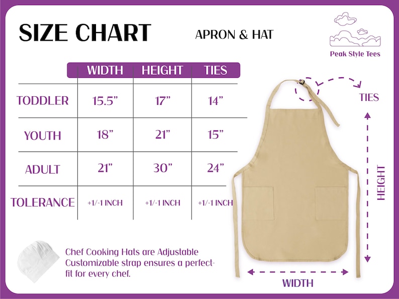 Custom Bakery Apron, Baking Hat, Cooking Apron Gift, Kitchen Custom ...