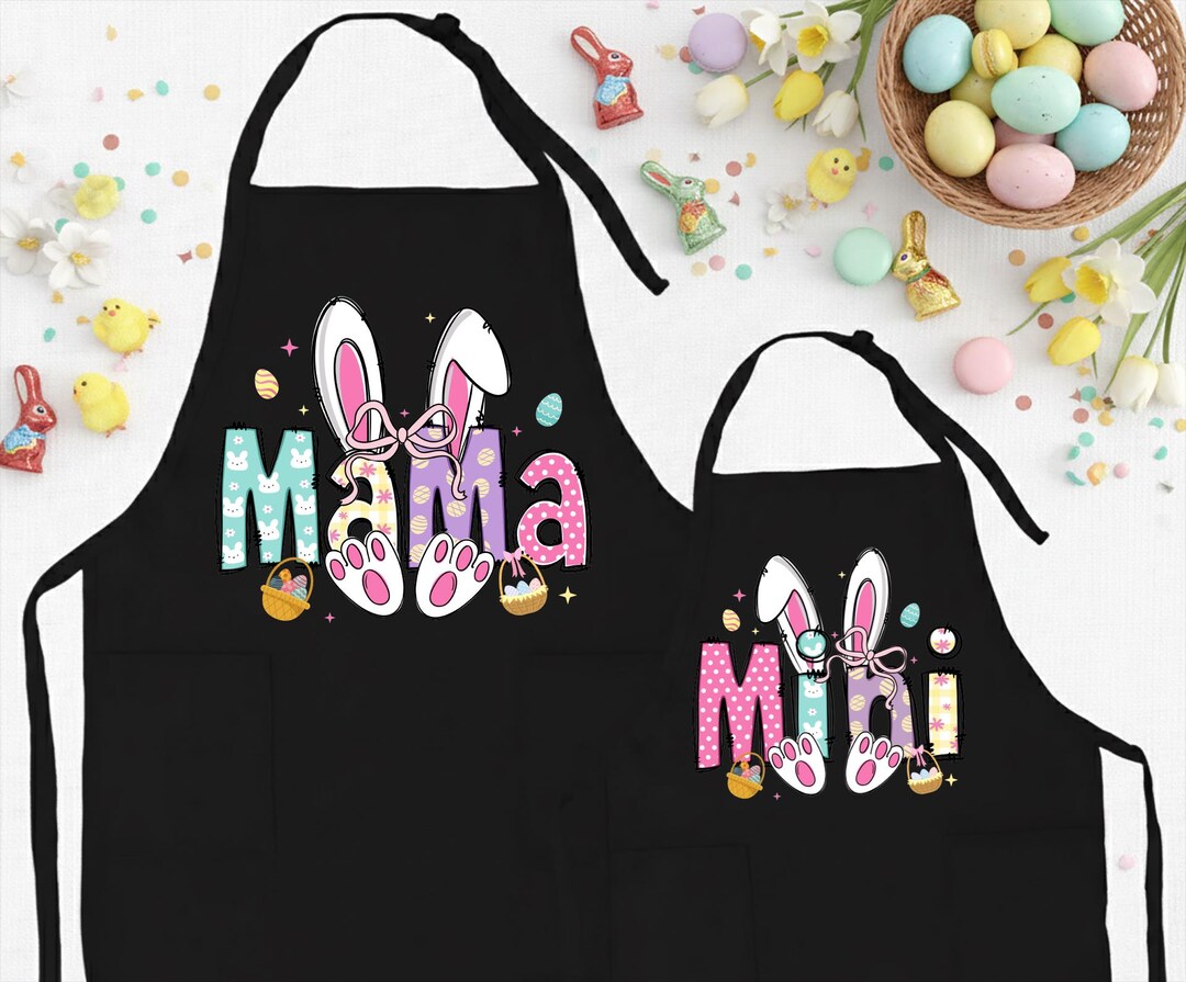 Easter Mama Mini Aprons, Egg Hunt Apron, Bunny Aprons for Mommy ...