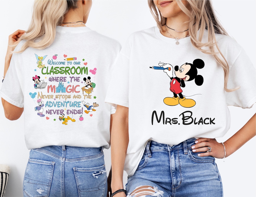 Mickey Teacher Shirt, Disney Custom Teacher Gift, Mouse School T-shirt ...