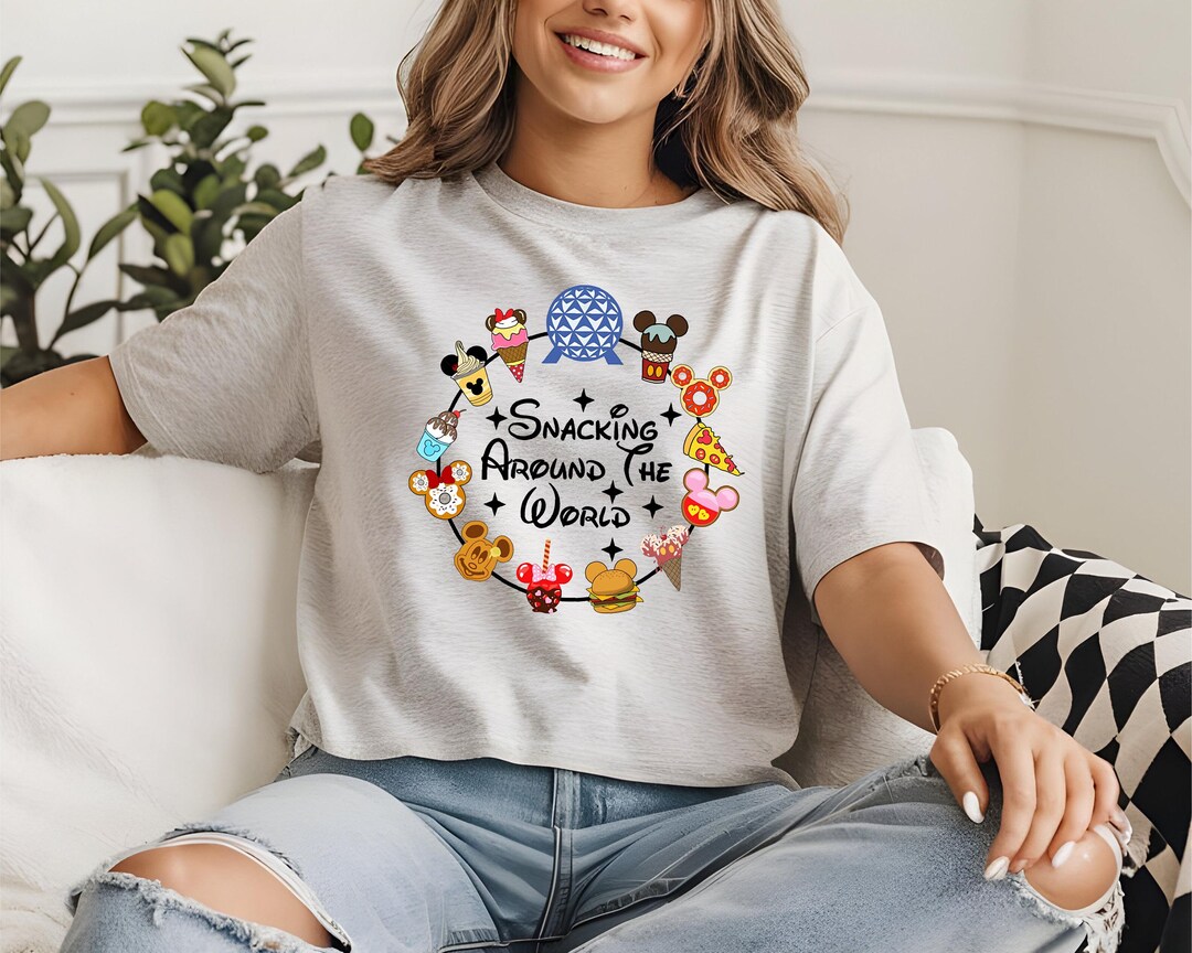 Disney Snacking Around World Tour Shirt, Disney Snacks Shirt, Disney ...