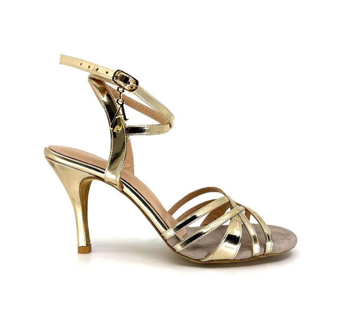 Pure Gold Diamond OB Adornos Tango Shoes Genuine Leather Handmade Women ...
