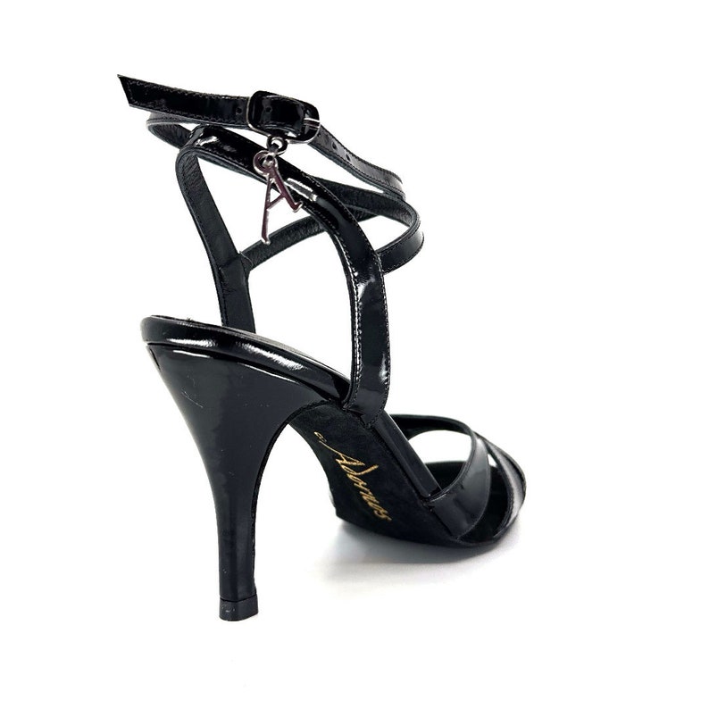 Black Twilight OB Adornos Tango Shoes Genuine Leather Handmade Women's ...