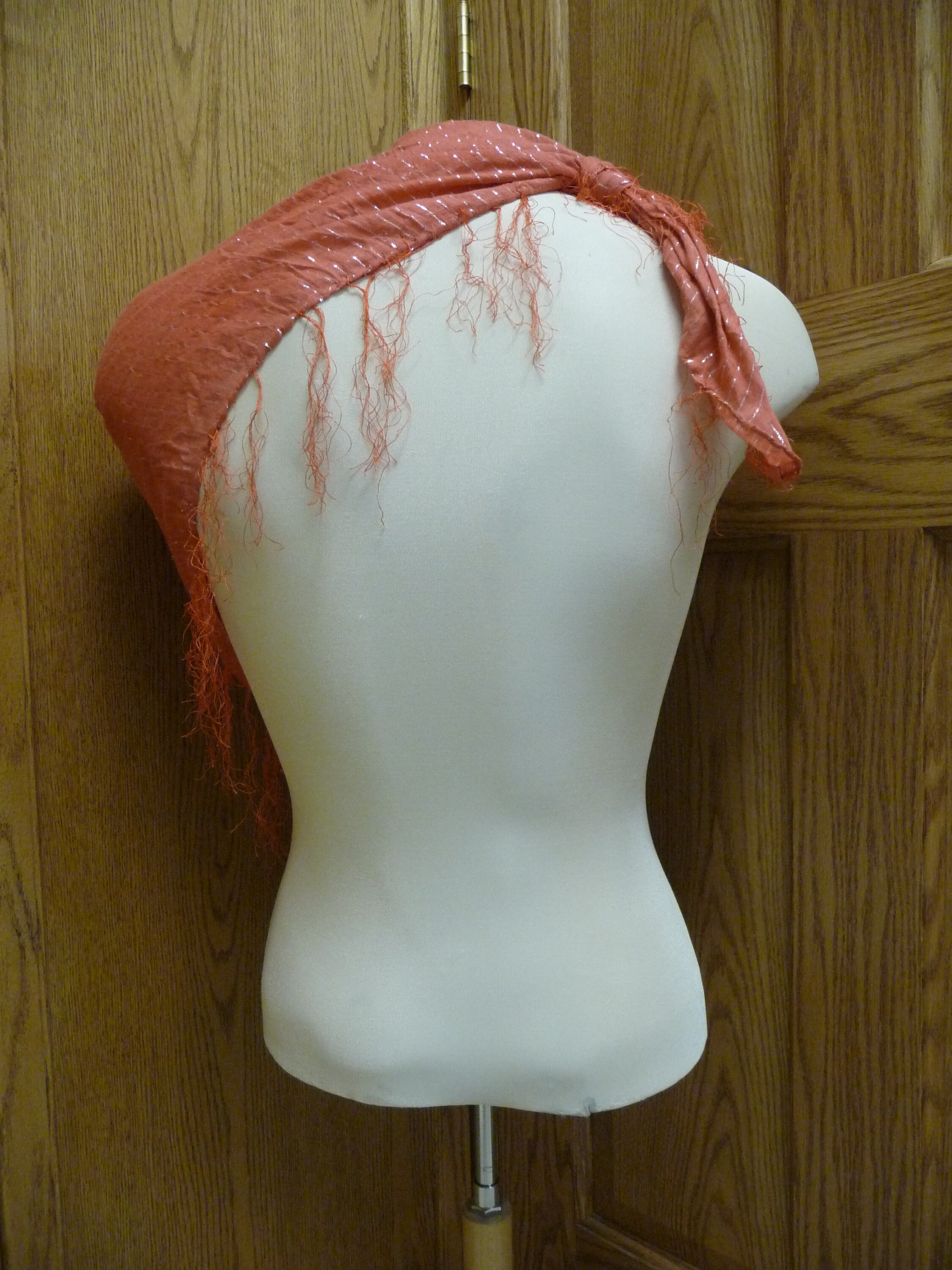 Women's Red and Silver Pin Stripes Scarf USED - Etsy