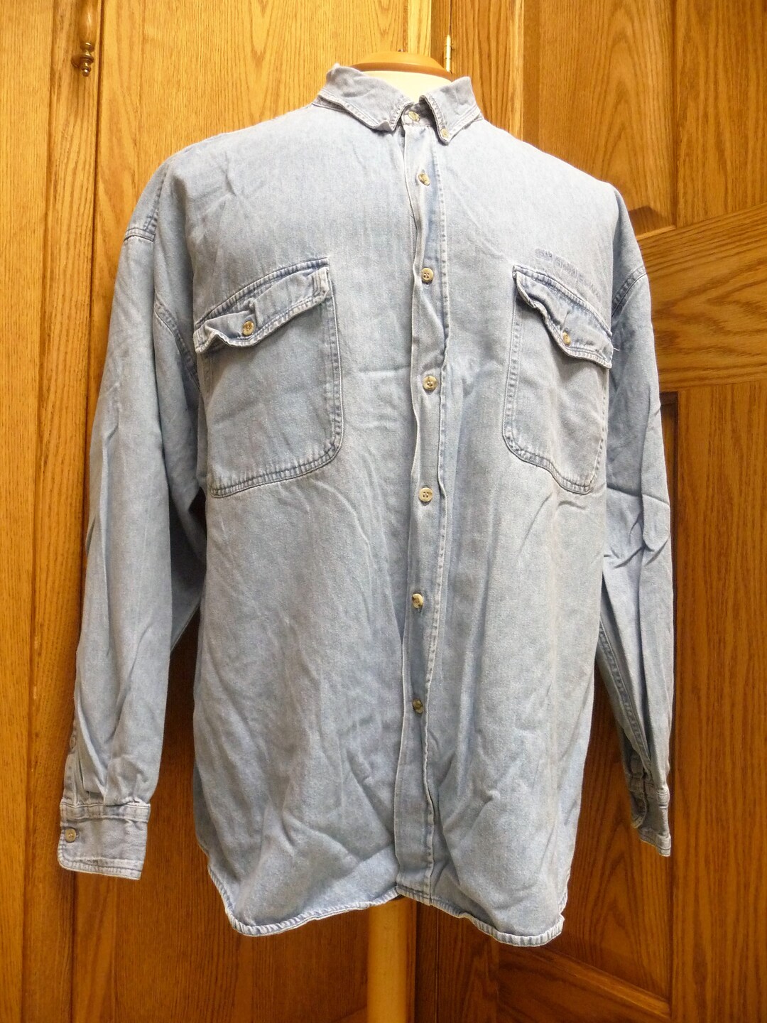 Revival Jeans Men's Denim Button-down Shirt IBM Global Services USED - Etsy