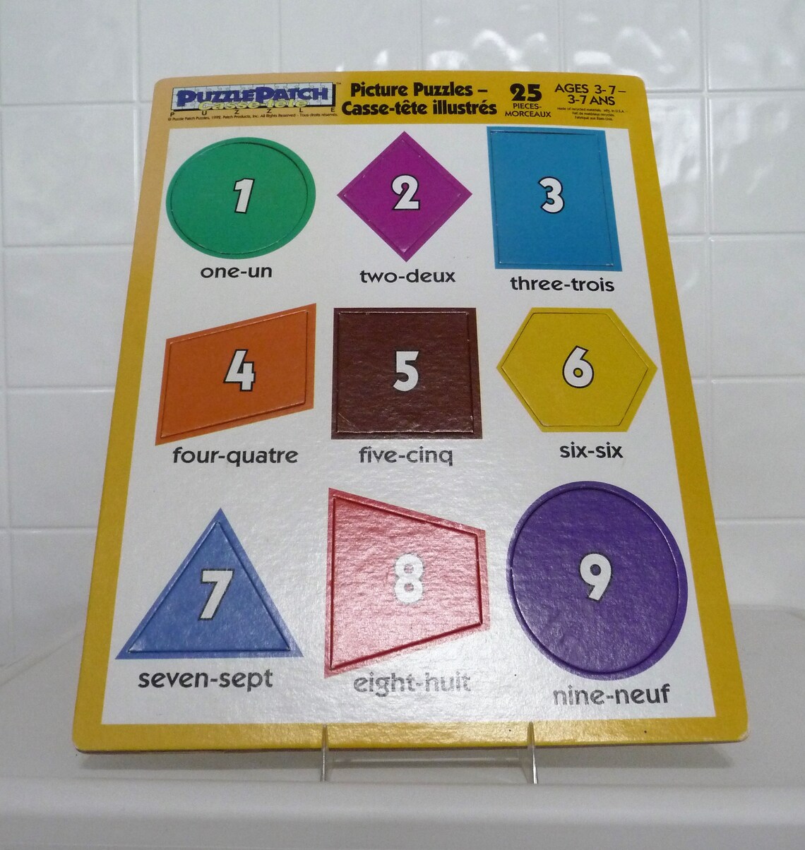 Puzzle Patch Cardboard Colours, Numbers, and Shapes Picture Puzzle ...