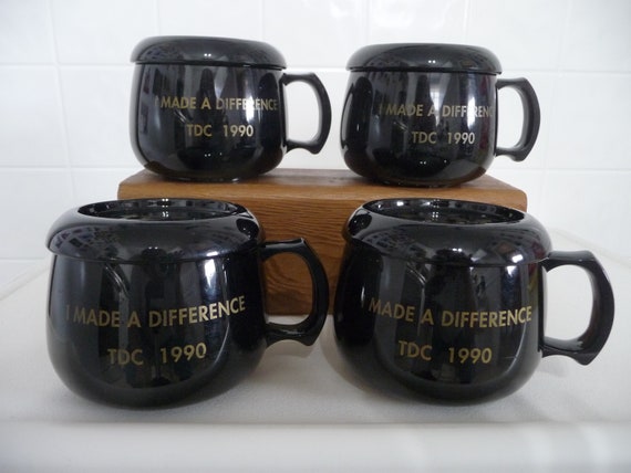 IBM I Made a Difference TDC 1990 Black Plastic Mug | Etsy