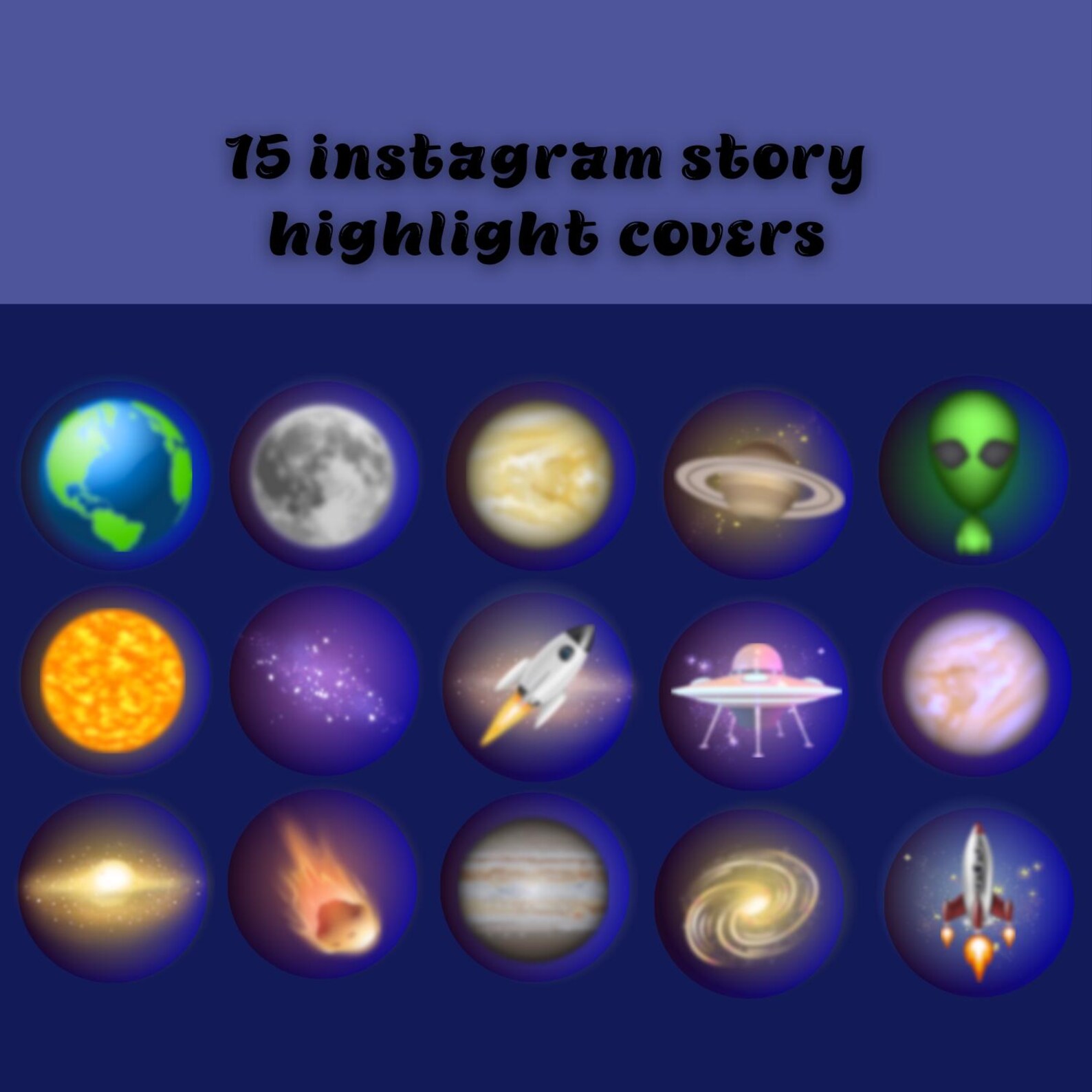 15 Galaxy Space Blur Instagram Story Highlight Covers | Intergalactic ...