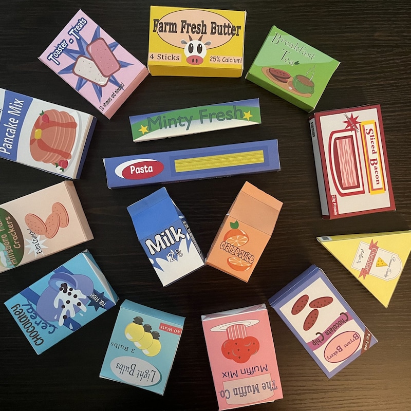 Wooden Play Food Boxes - Etsy