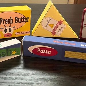 Pretend Play Food Packaging Templates - Etsy