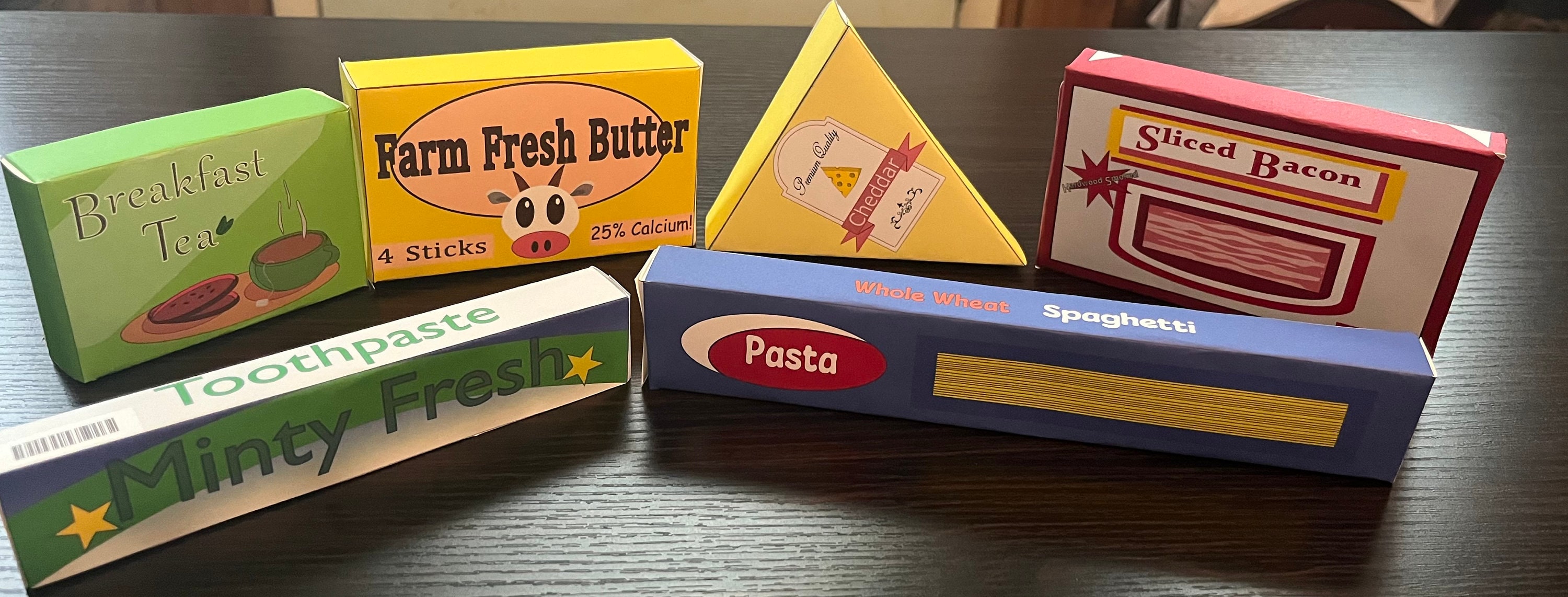 Pretend Play Food Packaging Templates - Etsy
