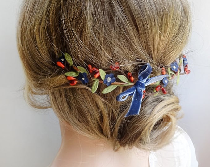 Fall Headpiece Fall Hair Comb Fall Hair Piece Wedding Rust - Etsy