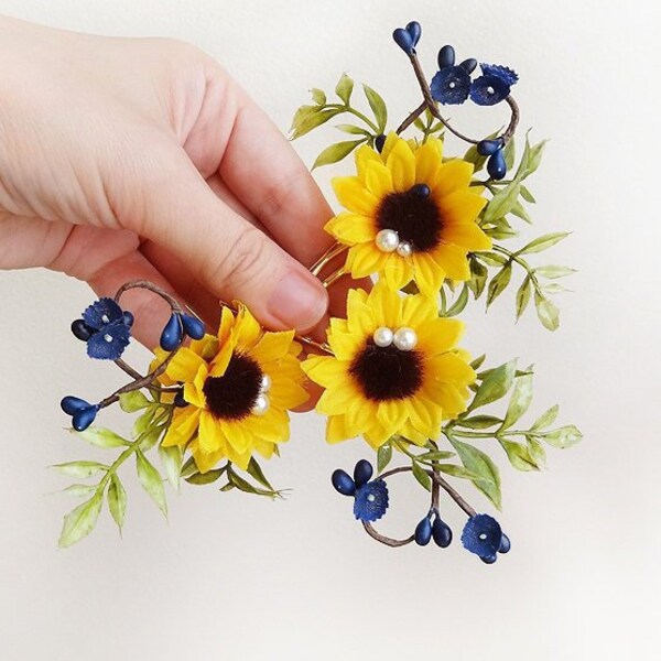 Blue Hair Flower - Etsy