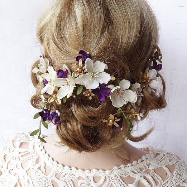 Purple Headpiece - Etsy