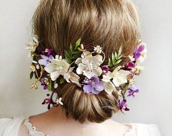 Purple Hair Flower - Etsy