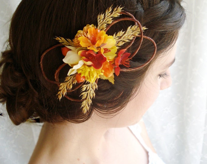 Autumn Wedding Hair Clip BARN DANCE a Flower Accessory - Etsy