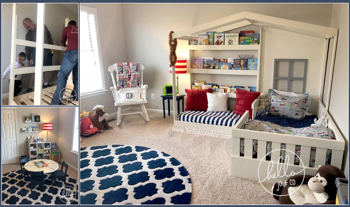 Solid Wood Reading Nook Bed - Etsy