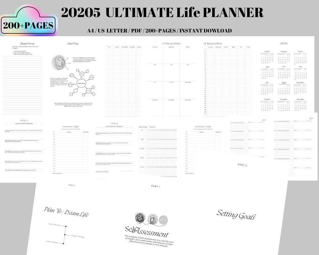 2025 Ultimate Life Planner Template Digital Planner for Goal Setting ...