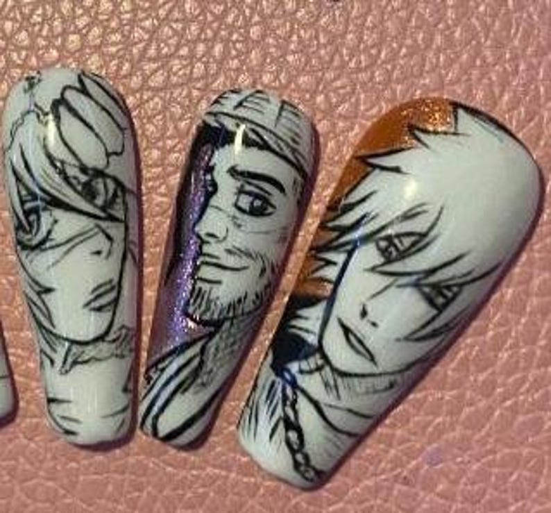 Bleach Custom Hand Painted Nail Set - Etsy