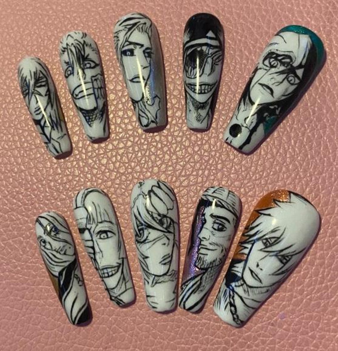 Bleach Custom Hand Painted Nail Set - Etsy