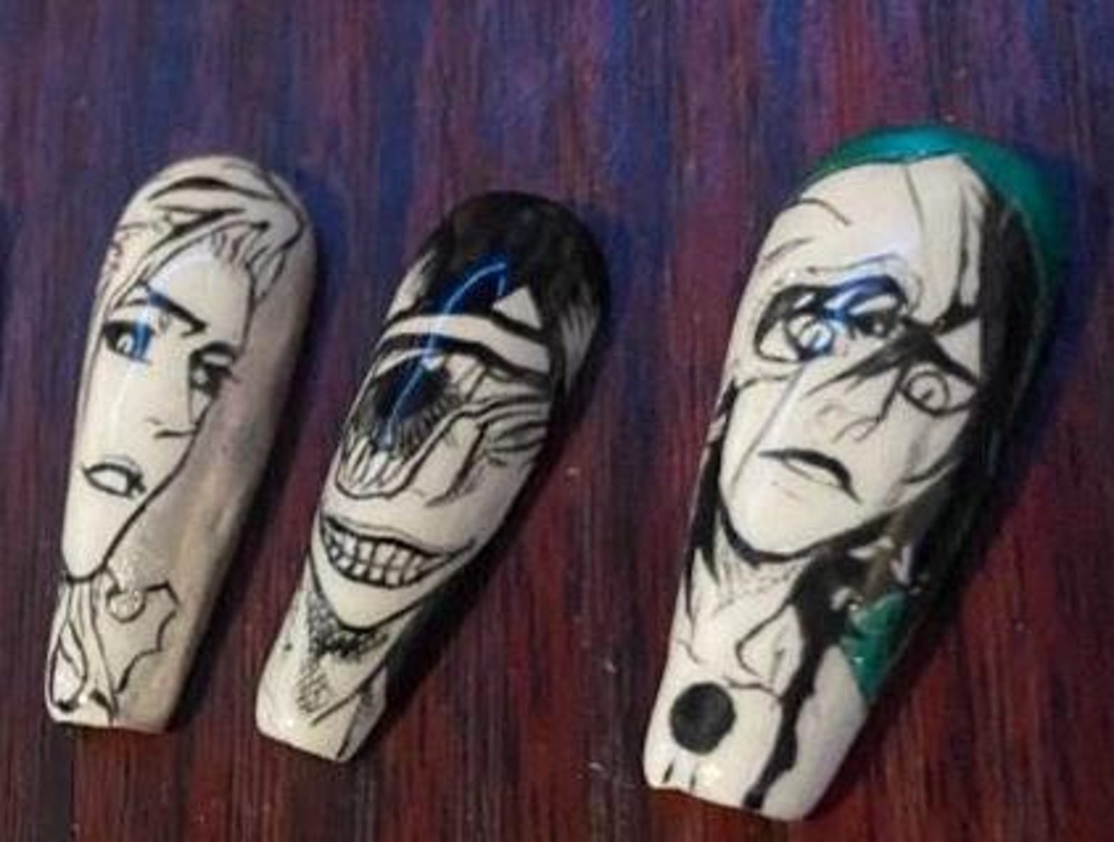 Bleach Custom Hand Painted Nail Set - Etsy