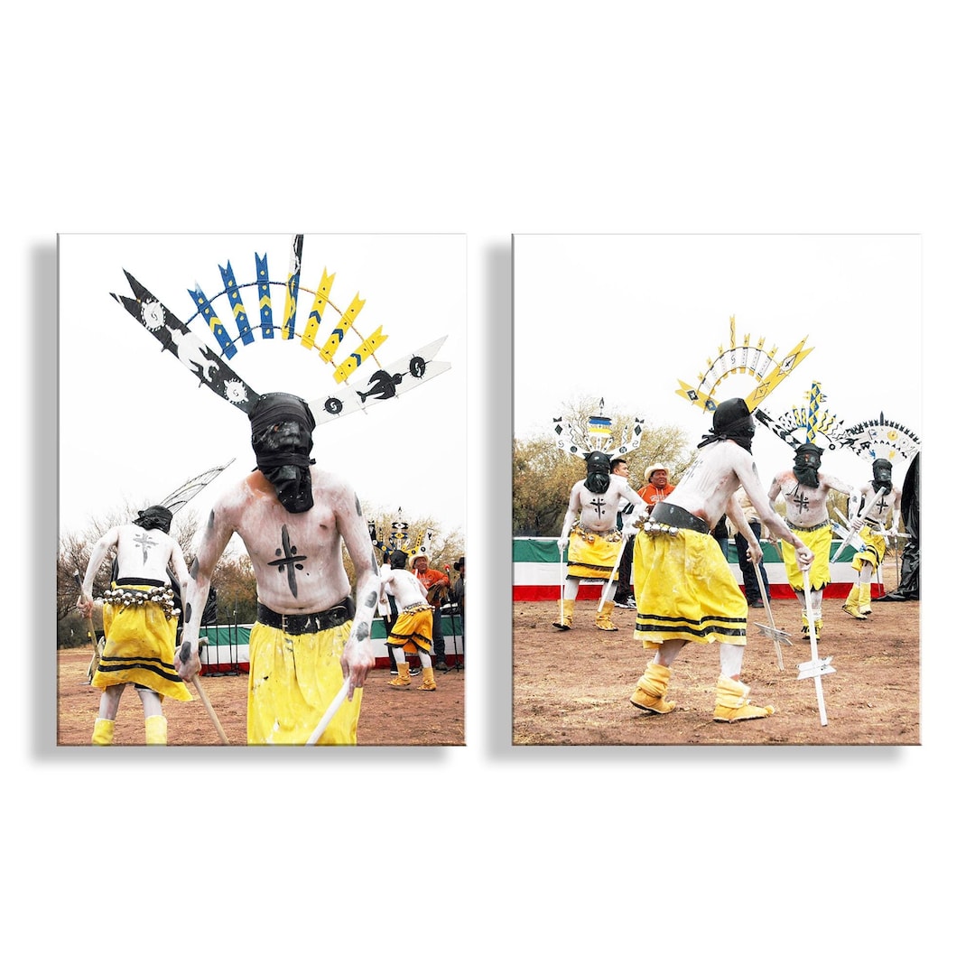 Apache Crown Dancer Heritage Art Prints Set of 2 – Native American Wall ...