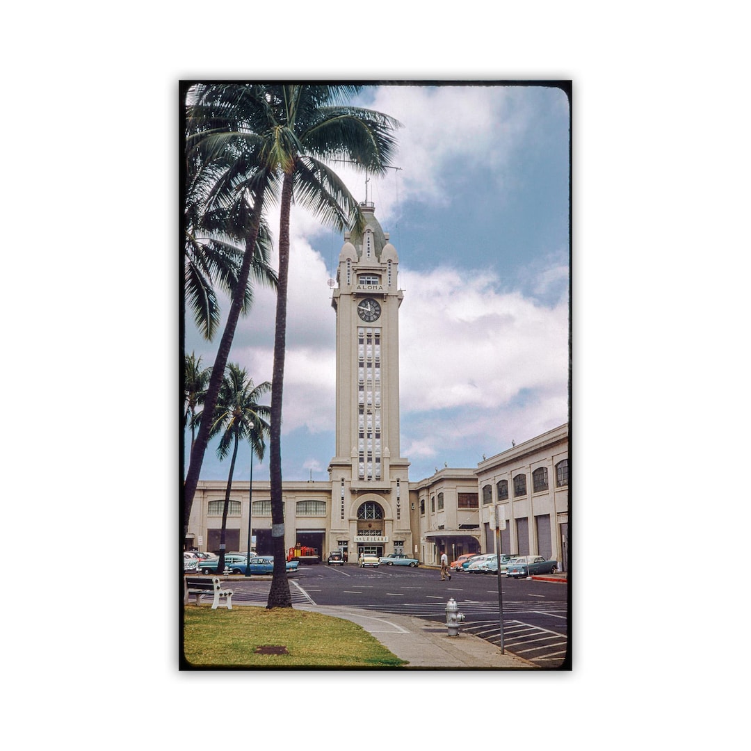 Vintage Honolulu Hawaii Photograph of Aloha Tower Lighthouse - Etsy