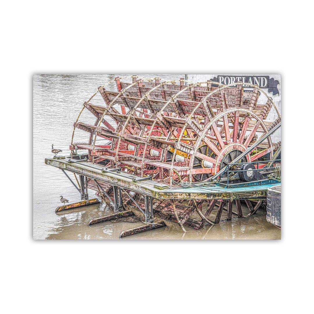 Portland Sternwheeler Art Print: Vintage Riverboat Nautical Wall Art - Etsy