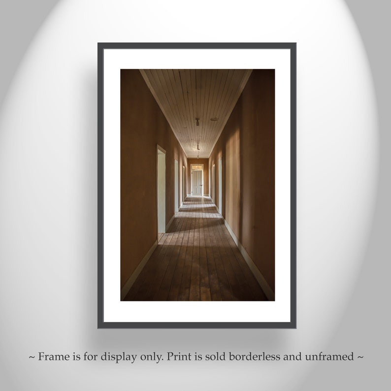 Ghost Town Hallway Photography Triptych: Vintage Architecture Art Print ...