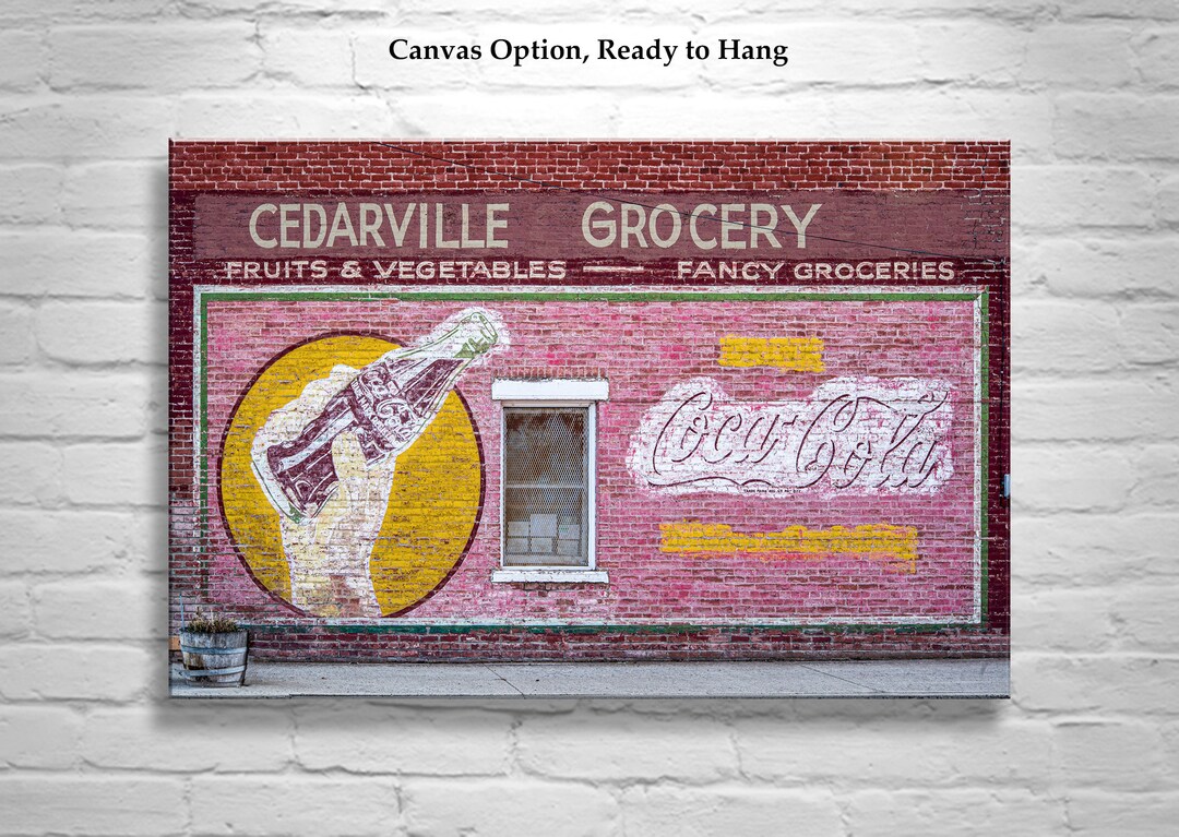 Vintage Coca Cola Street Sign on Brick Wall in Cedarville California - Etsy