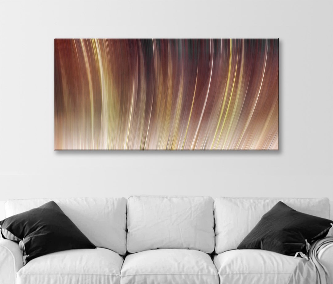 Large Panoramic Wall Art With Modern Art Print on Framed Canvas - Etsy