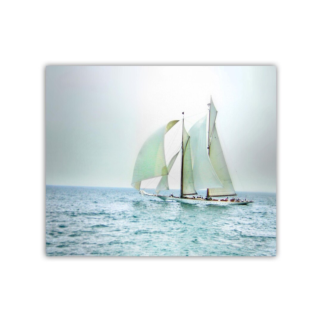 Sailboat Photography Print With Schooner on Pacific Ocean at San Diego ...