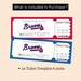 Atlanta Braves Ticket Template: Printable Baseball Gift (digital ...