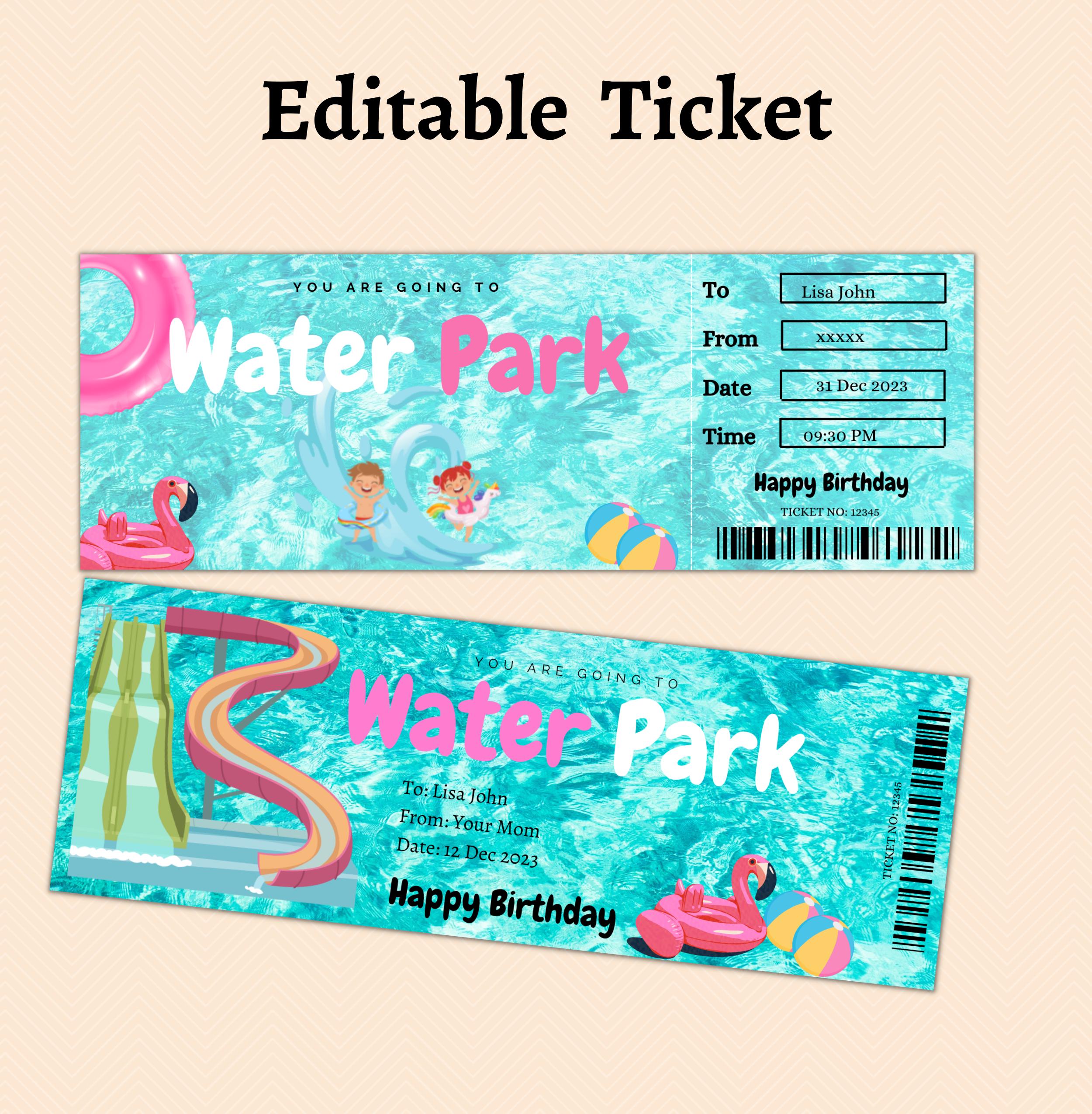 Water Park Ticket. Water Park Gift Certificate. Water Park Gift. Waterpark Ticket. Waterpark ...
