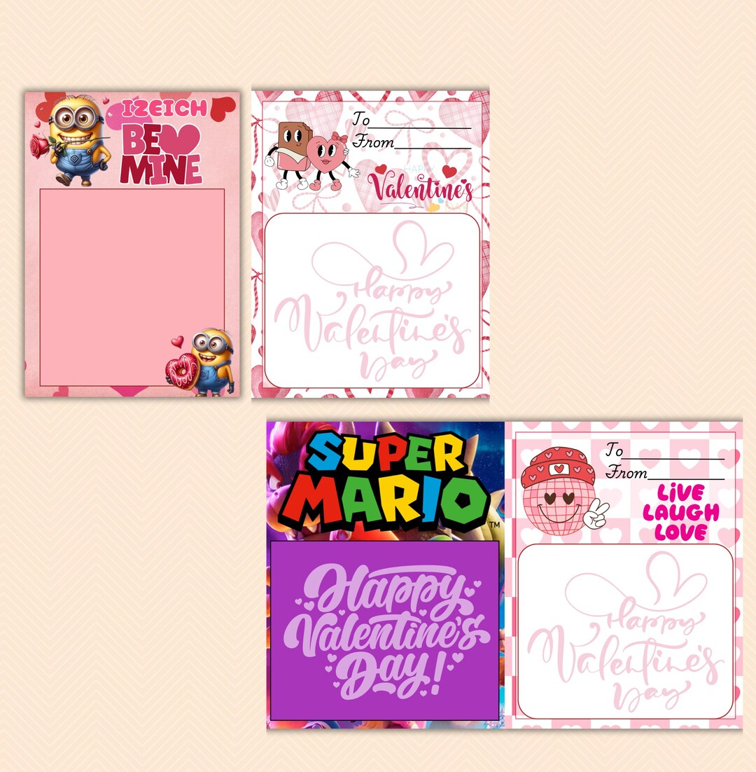 Jumbo Snack Card Template for Girl's and Boys's, Jumbo Treat Card ...