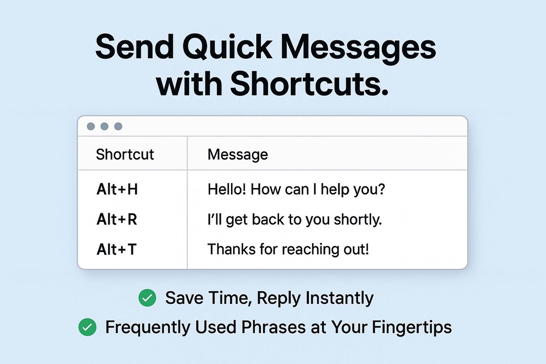 Quick Message Templates, Message Template Creator, Fast Response ...