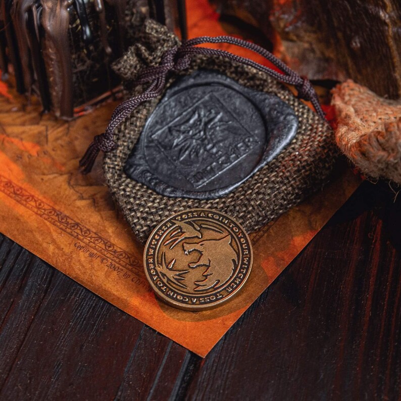 Witcher Coin, Geralt of Rivia Gamer Gift, Challenge Coin, Video Game ...