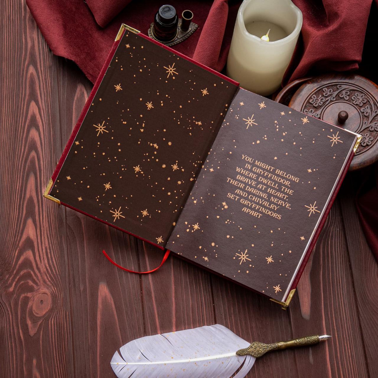 Gryffindor Notebook, Harry Potter Notebook, Magical Refillable Notebook ...