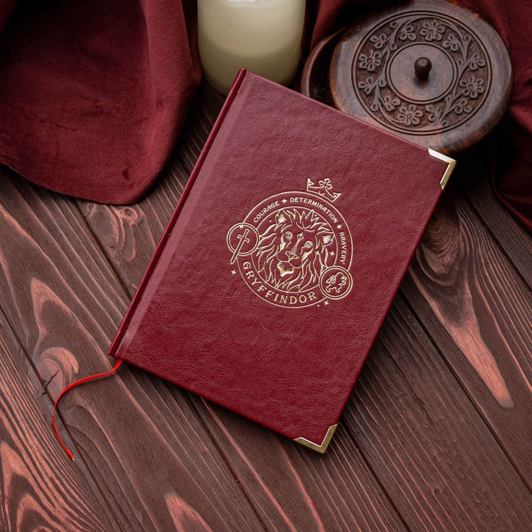 Gryffindor Notebook, Harry Potter's Faculty Notebook, Red Leather ...