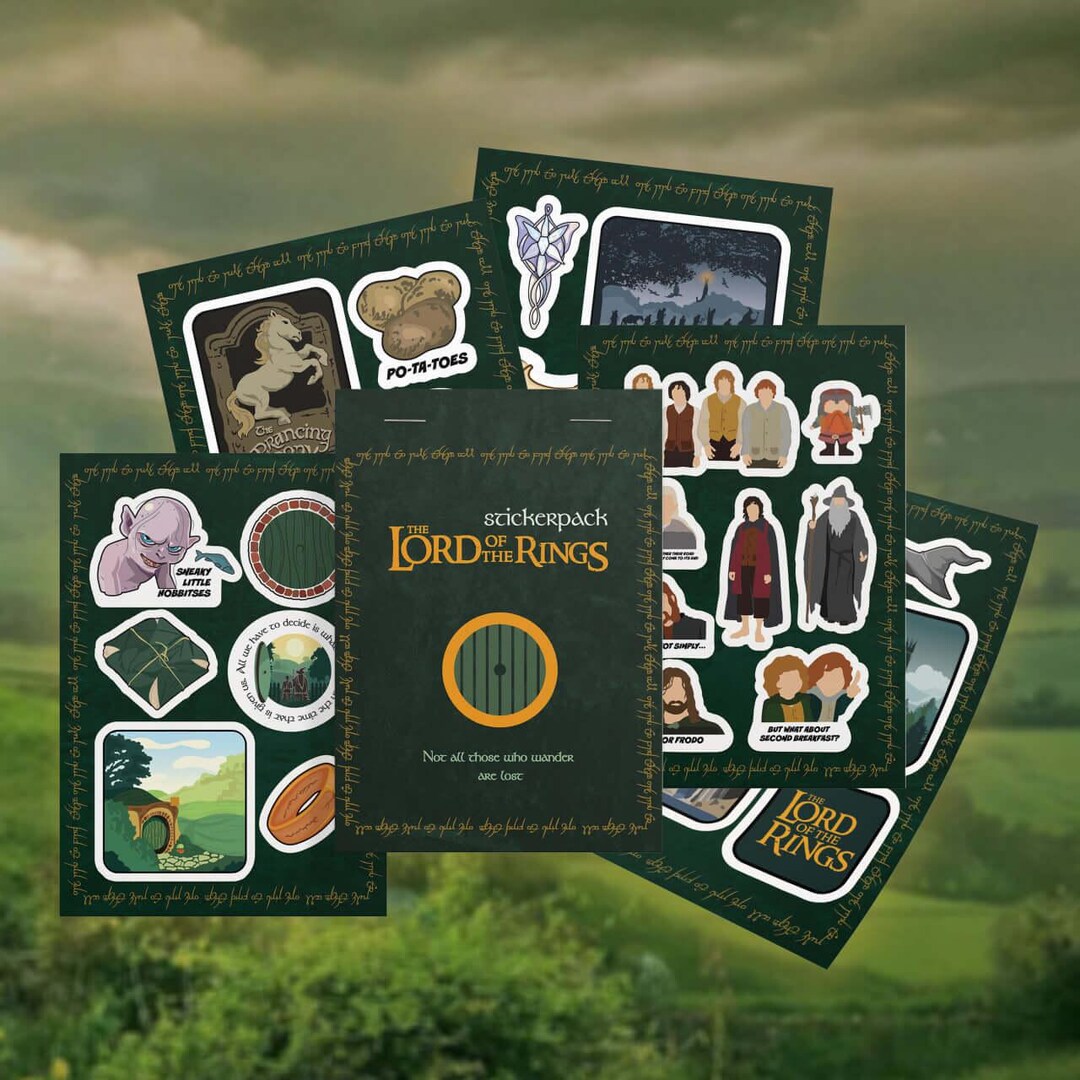 Lord of the Rings Sticker Pack, Cute LOTR Stickers for Laptops, Books ...