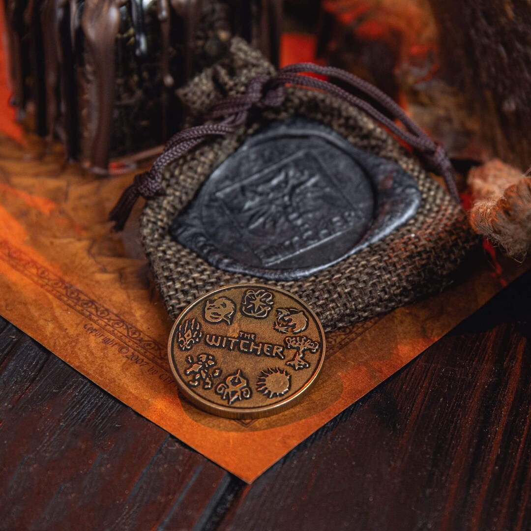 Witcher Coin, Geralt of Rivia Gamer Gift, Challenge Coin, Video Game ...