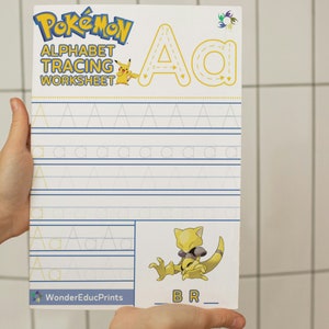 Engaging Pokemon Alphabet Tracing Printable - Educational Worksheet ...