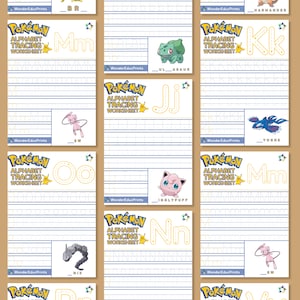 Engaging Pokemon Alphabet Tracing Printable - Educational Worksheet ...