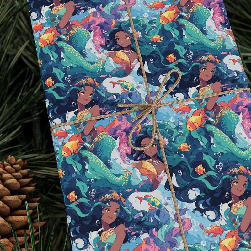 Mermaid Wrapping Paper - Etsy