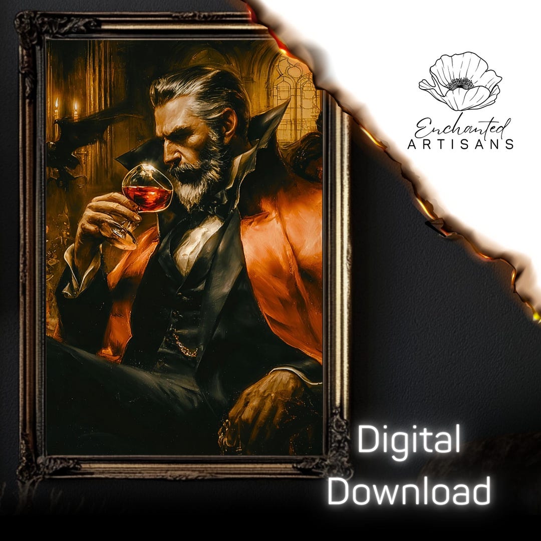 Count Dracula Portrait | Dark Academia Gothic Art (digital Download) - Etsy