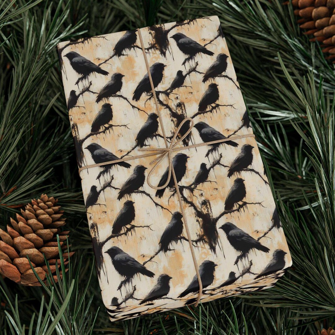 Gothic Crow Wrapping Paper: Fine Art Bird Gift Wrap - Etsy