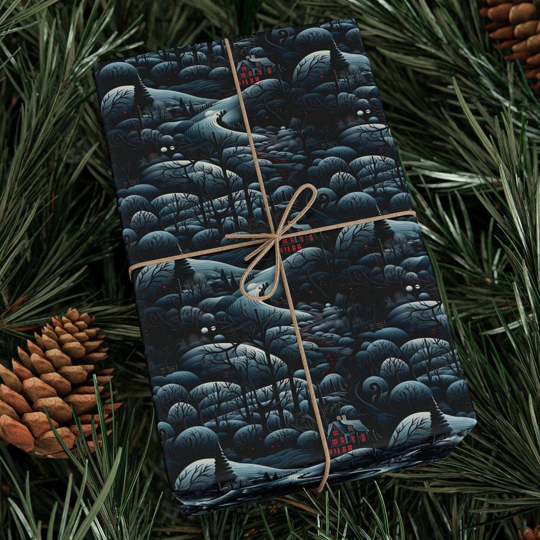 Haunted Landscape Wrapping Paper, Gothic Giftwrap, Fine Art Paper ...
