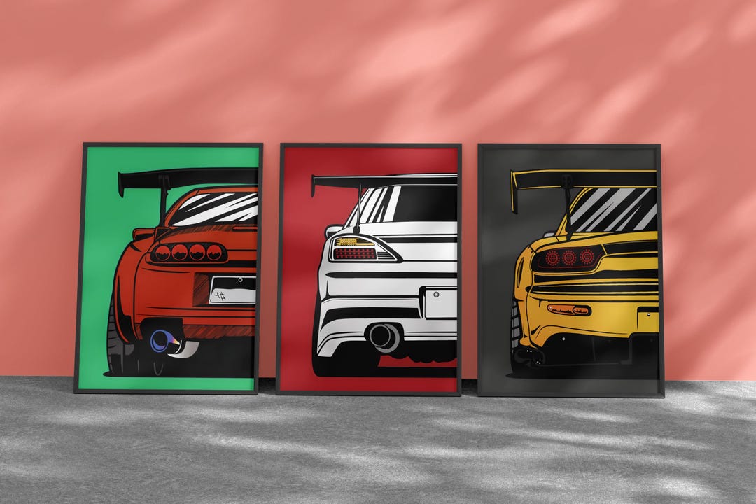 TOP Three Cars Back View 2 , Super Cars, Japanese, Toyota, Nissan ...