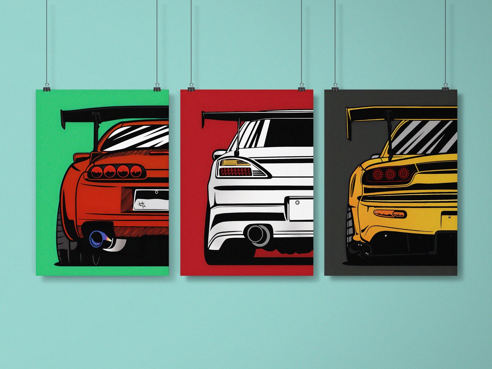 TOP Three Cars Back View 2 , Super Cars, Japanese, Toyota, Nissan ...