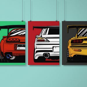 TOP Three Cars Back View 2 , Super Cars, Japanese, Toyota, Nissan ...